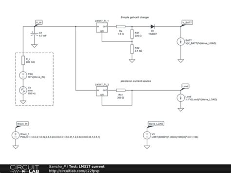 Test LM317 Current Source CircuitLab