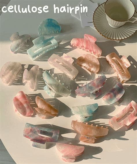 🔥6차재입고당일🔥 셀룰로오스 집게핀 봄 여름 헤어 삔 대왕 사각 고급 포인트 심플 데일리 미니 빅 특대형 숱많은 긴머리 빅사이즈 왕 반머리 머리핀 헤어집게핀 머리핀 헤어핀