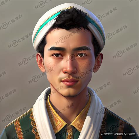 Ai创作图维吾尔族小伙 昵图网