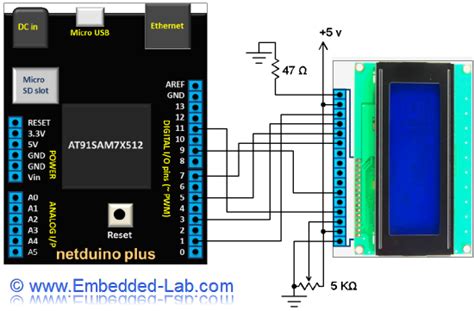 Day Character LCD Circuit Diagram Embedded Lab