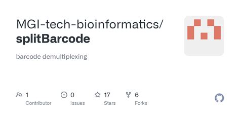 Github Mgi Tech Bioinformaticssplitbarcode Barcode Demultiplexing