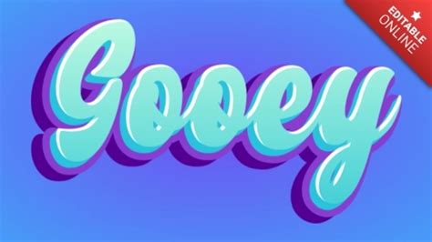 Gooey Turquoise Blue 3d Text Effect Generator