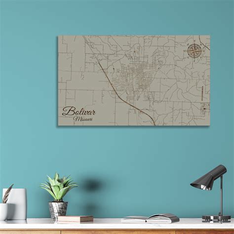 Bolivar Missouri Street Map Fire And Pine