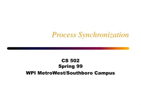 Ppt Process Synchronization Powerpoint Presentation Free Download