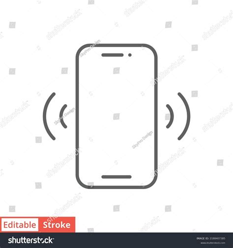 Phone Signal Icon Simple Outline Style Stock Vector Royalty Free
