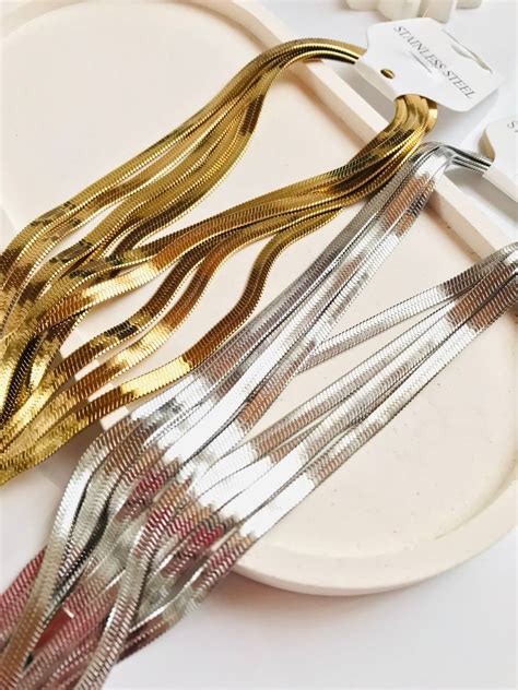 زنجیر ماری آینه ای استیل آویز قلب بدلیجات و اکسسوری Trz