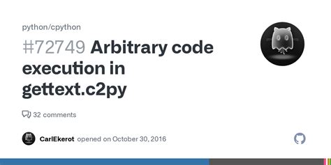 arbitrary code execution in gettext c2py · issue 72749 · python