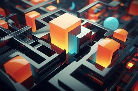 Premium Ai Image Geometric Shapes Merging Seamlessly In A Symphony 00325 01