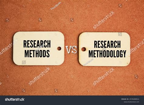 Difference Between Methods Methodology Research Royalty Free Images