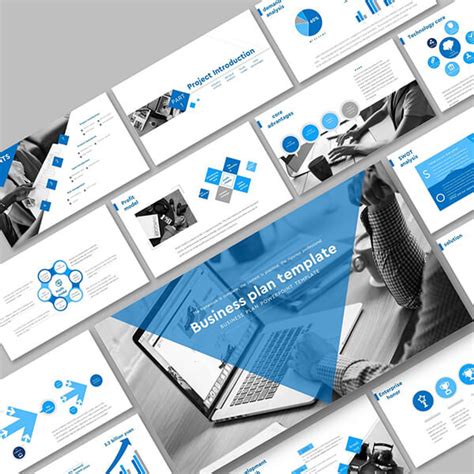 Шаблон презентации бизнес плана компании Bluepattern Biecom Market