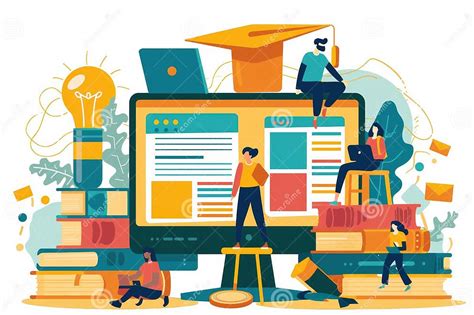 Online Education And Digital Learning Experiences With Accessible Interactive Courses Stock