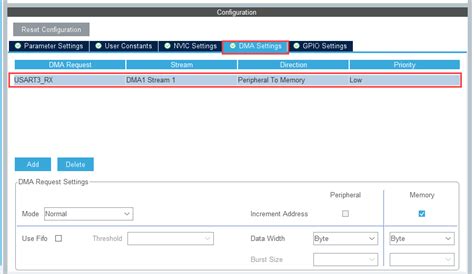 Serial Configuration For Monitor And Tune And Pil For Stm32 Processor
