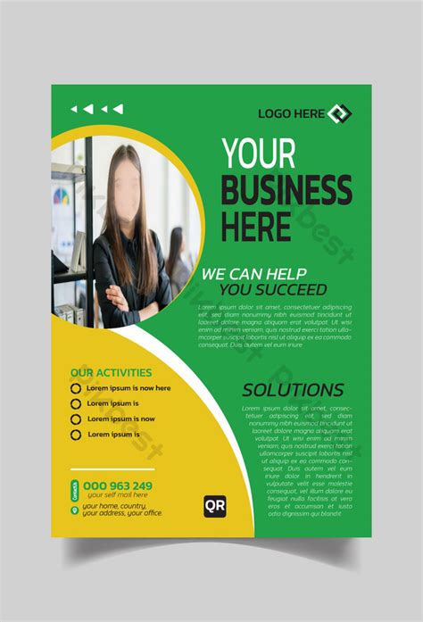 styling agency business flyer or delectable leaflet template eps free