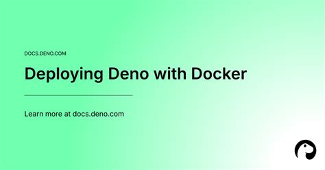 deploying deno with docker