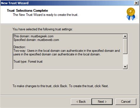 Create Two Way Forest Trust In Windows Server 2008 R2