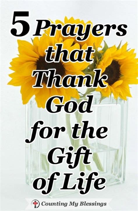 5 Prayers That Thank God For The T Of Life