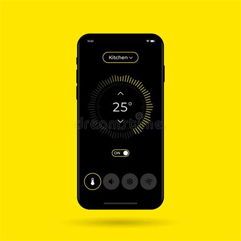 Dashboard Ui And Ux Kit Control Center Design Temperature Control In The Room Stock Vector