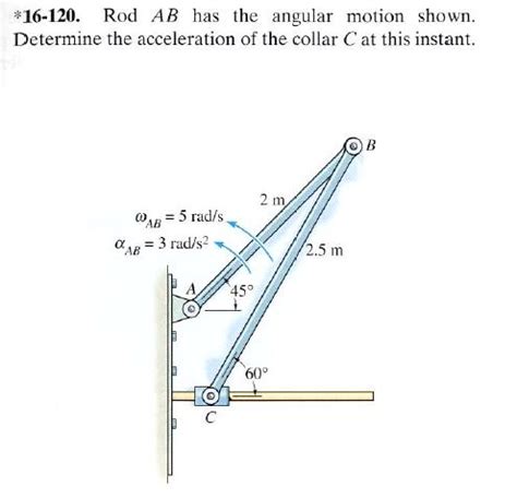 Solved Rod AB Has The Angular Motion Shown Determine The Chegg