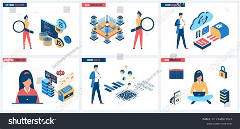 Data Visualization Cloud Computing Management Optimization Stock Vector Royalty Free