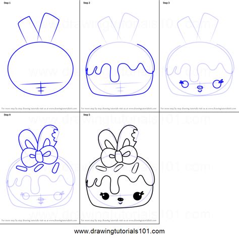 How To Draw Raspberry Cream From Num Noms Num Noms Step By Step