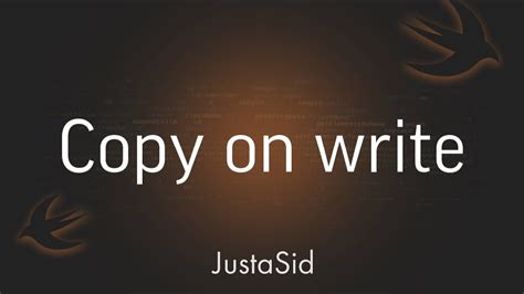 Copy On Write In Swift Youtube