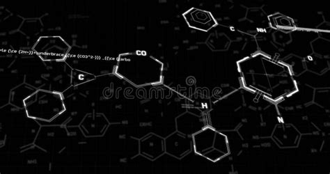 Image Of Scientific Data Processing Over Black Background Stock Image Image Of Connections