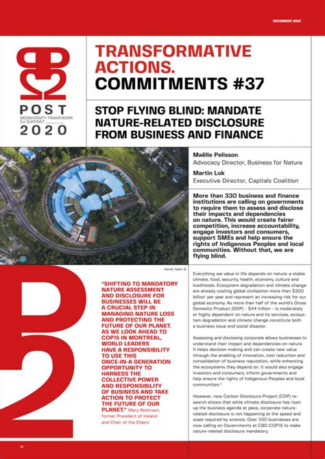 Biodiversity And Economy What Future For This Duo In The Post 2020 Global Framework Post2020