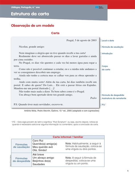 Estrutura Da Carta Pdf