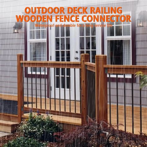 Deck Railing Brackets Steel Deck Railing Connectors For Railing Wood Post Black Joist Hanger Deck Railing Brackets Steel Deck Railing Connectors For Railing Wood Post Black Joist Hanger