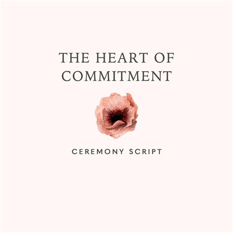 Non Traditional Wedding Ceremony Script Heart Of Commitment Simple Ceremony Script Wedding