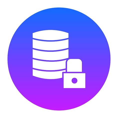 Premium Vector Database Lock Vector Illustration