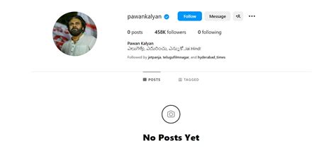 Pawan Kalyan Makes His Instagram Debut Hashtagu
