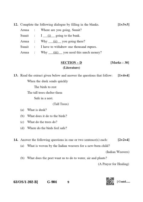 Nios 2022 English Question Paper For Class 10