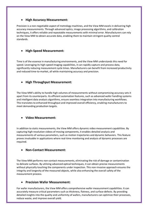 Ppt The View Mm Revolutionizing Optical Metrology Machines For High