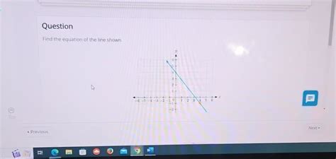 Solved QuestionFind The Equation Of The Line Shown Chegg Com