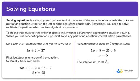 Solving Equations Math Steps Examples And Questions Worksheets Library
