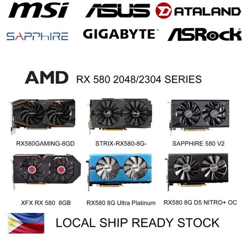 AMD REDEON RX Dataland RX XFX RX Sapphire RX SP OC ASUS ROG STRIX RX SP