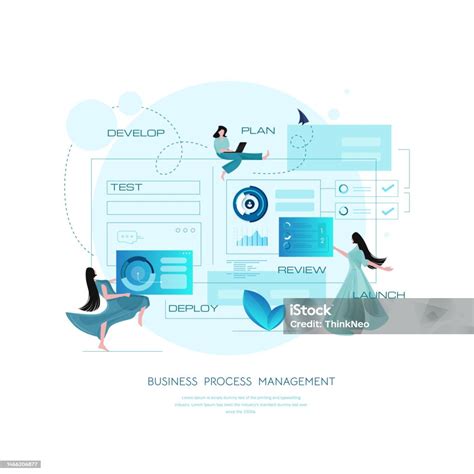 Bpm Business Process Management Concept Stock Illustration Download