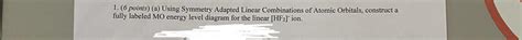 Solved 1 6 Points A Using Symmetry Adapted Linear