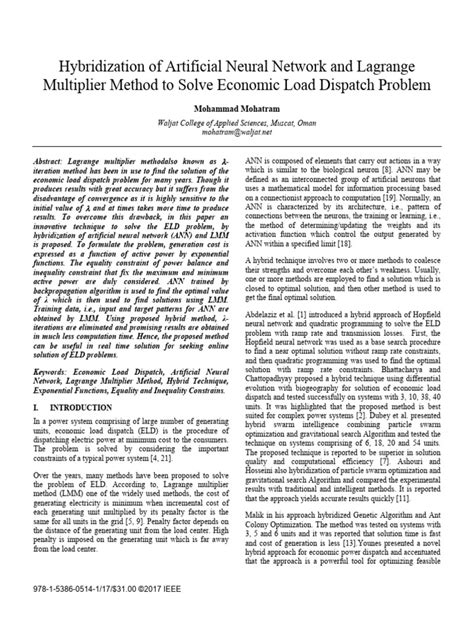 Hybridization Of Artificial Neural Network And Lagrange Researsh Pdf