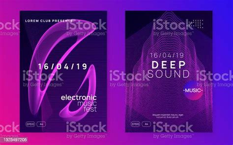 네온 전자 축제 전단지 전기 댄스 음악 트랜스 사운드 클럽 이벤트 포스터 테크노 Dj 파티 Dj에 대한 스톡 벡터 아트 및 기타 이미지 Istock