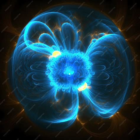 premium ai image multidimensional blue plasma force field in space