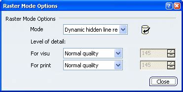 Raster Mode Options Dialog Box