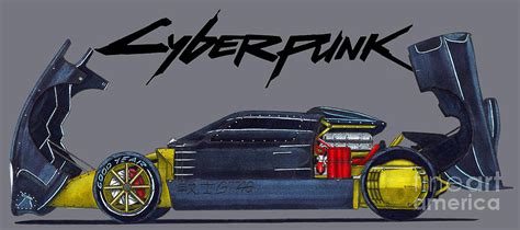 Concept Art Car Ford Gt40 Cyberpunk 2077 Drawing By Vladyslav