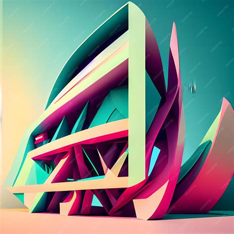 Premium Photo An Abstract Architectural Design With Unconventional Shapes And Angles Style