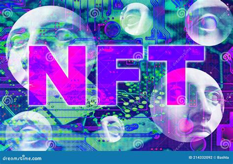 Nft Non Fungible Token Crypto Art Concept Technology Selling Unique