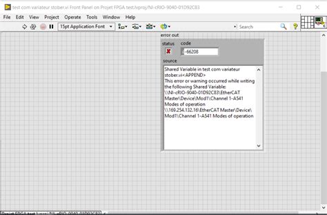 Unable To Communicate With Slave Ethercat Stober Sd6 With Crio9040 As