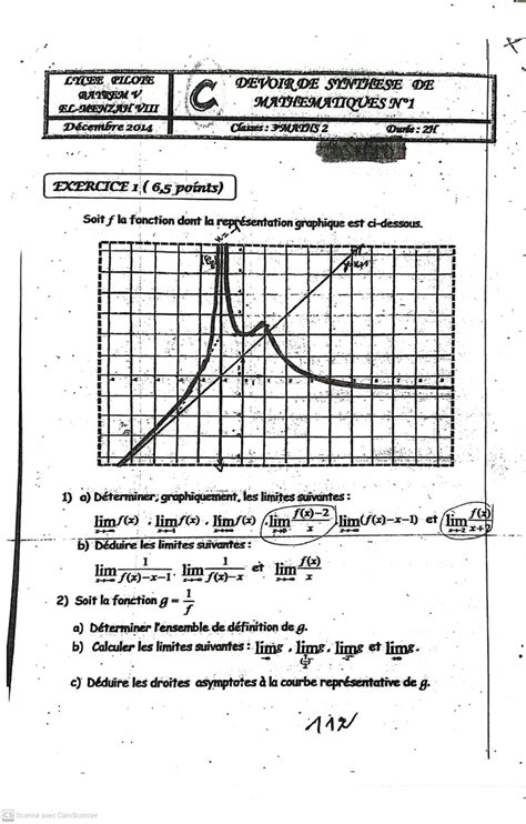 3 ème Mathématiques Math Devoir De Synthèse Nr 1 3eme Math Aussi