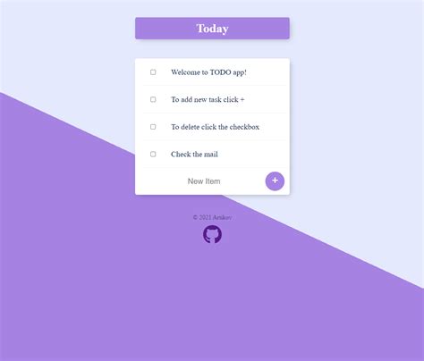 Github Artikov Todo List Todo List Web App Created Using Javascript