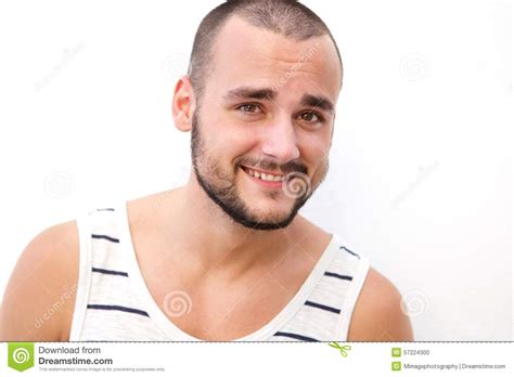 Knappe Jonge Mens Met Korte Haar En Baard Stock Foto Image Of Gezicht Aantrekkelijk